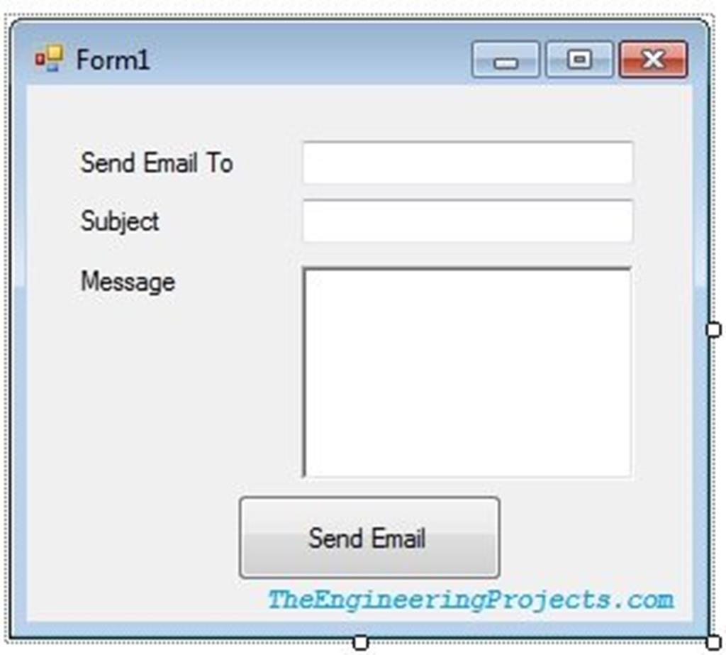Sending Email in Microsoft Visual Studio 2010 - The Engineering Projects