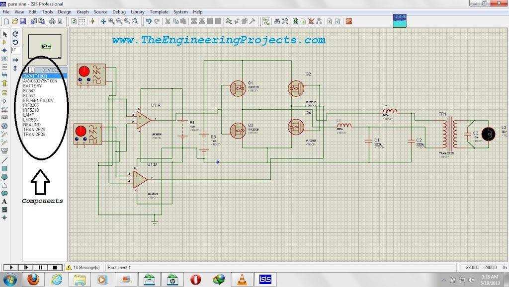 How To Use Oscilloscope in Proteus ISIS - The Engineering Projects