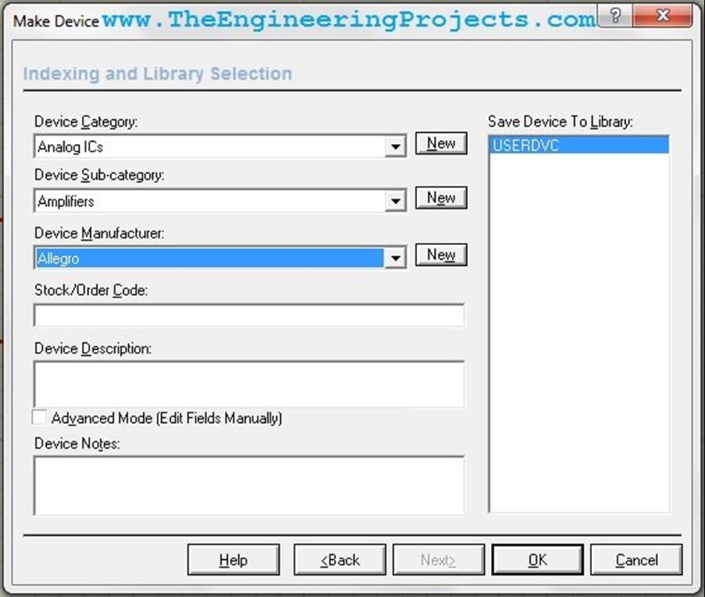 Component Designing in Proteus ISIS - The Engineering Projects