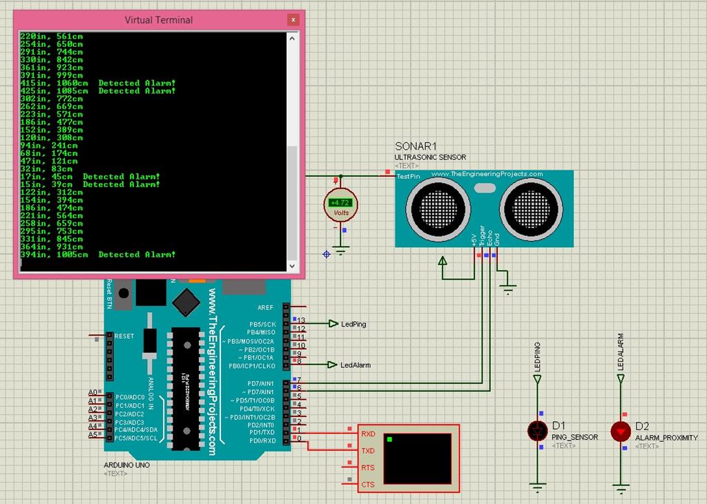 Ultrasonic Sensor Simulation in Proteus - The Engineering Projects