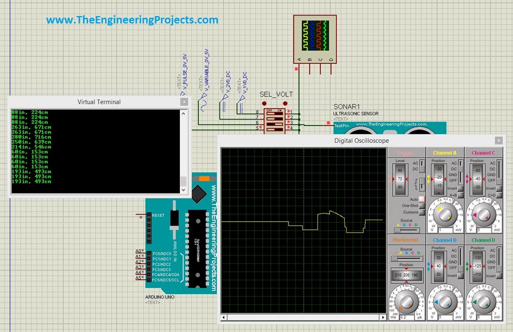 Ultrasonic Sensor Simulation in Proteus - The Engineering Projects