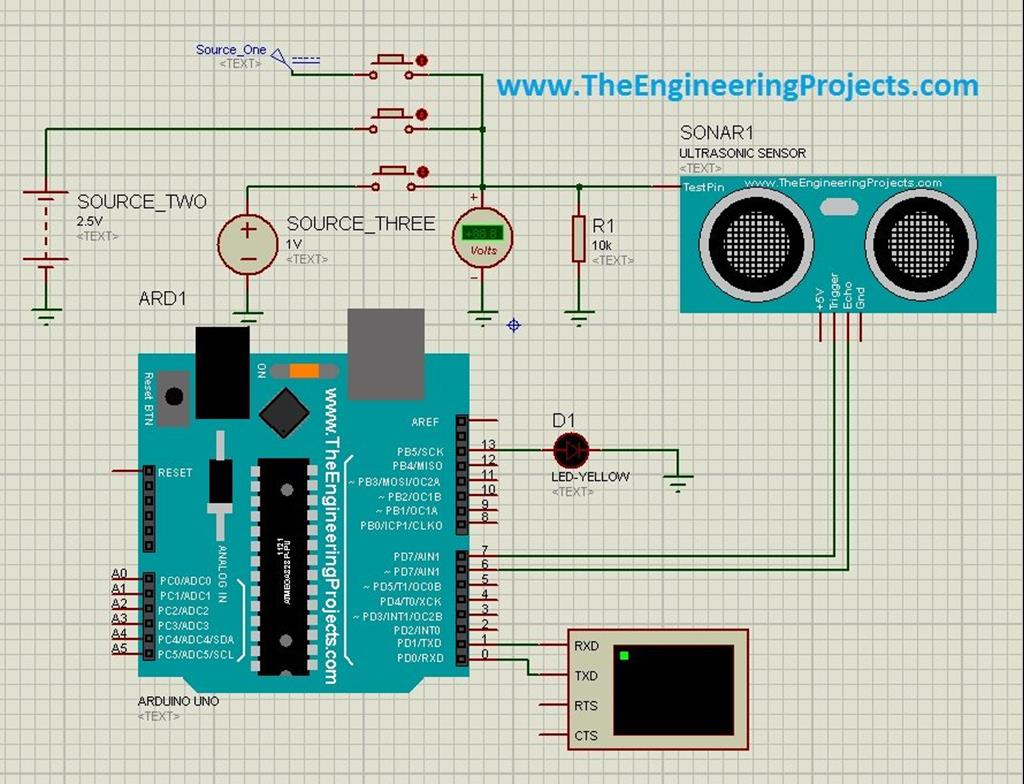 Ultrasonic Sensor Simulation in Proteus - The Engineering Projects