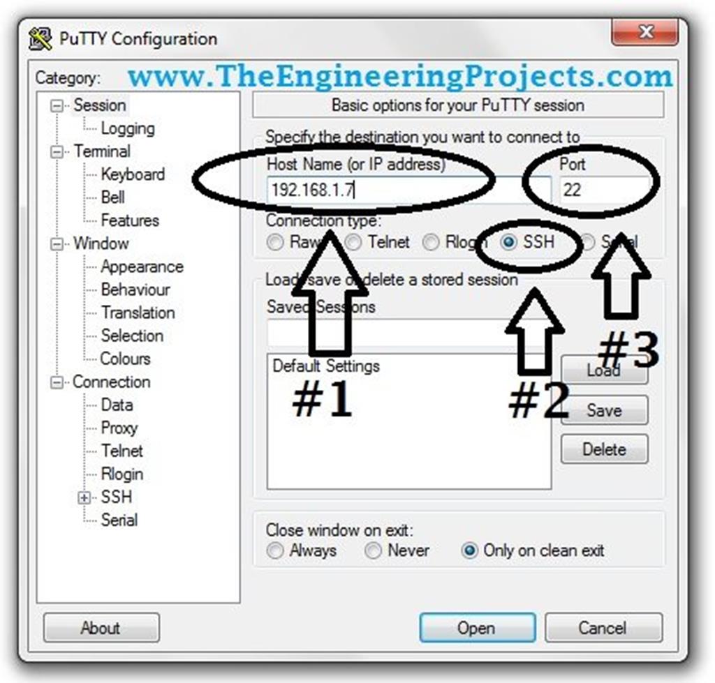 Access Linux Server Of Arduino Yun With Putty The Engineering Projects 2948