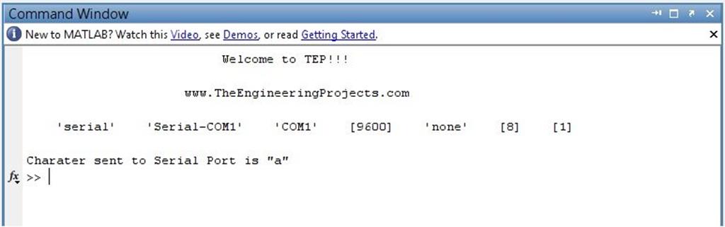 Send data to Serial Port in MATLAB - The Engineering Projects