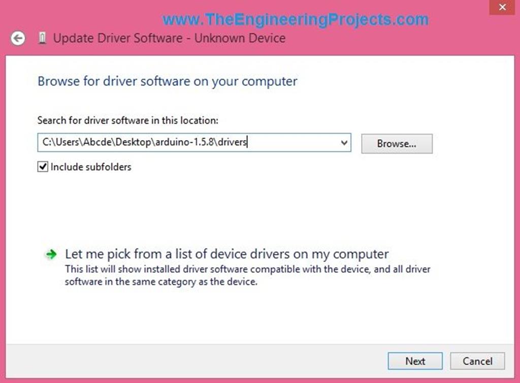 Installation of Arduino driver in Windows - The Engineering Projects