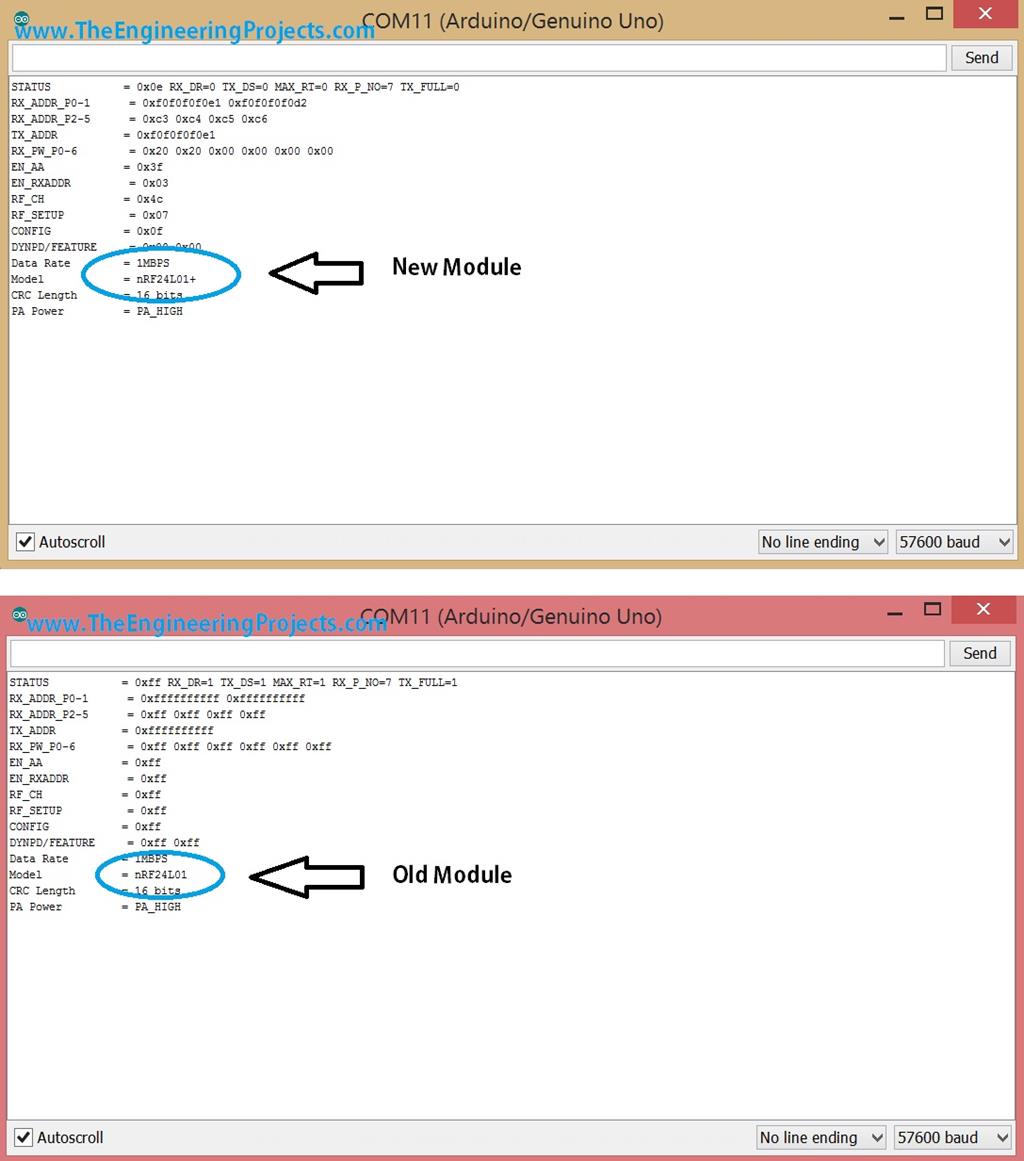 NRF24L01+ with Arduino - Response Timed Out - The Engineering Projects