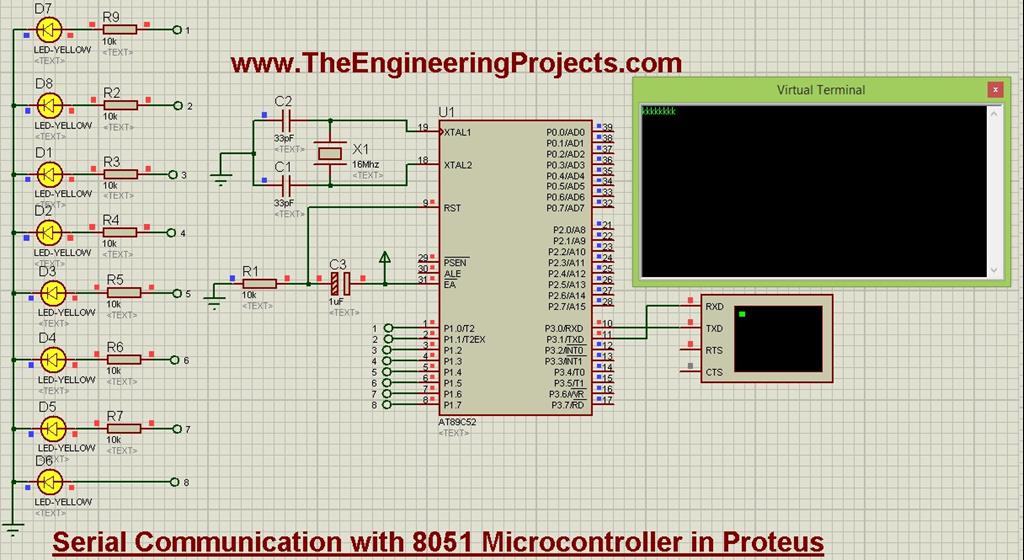Serial Communication with 8051 Microcontroller in Proteus - The ...
