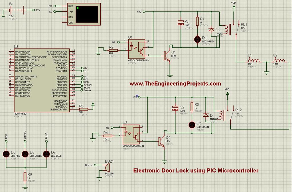 Electronic Door Locks using PIC Microcontroller - The Engineering Projects