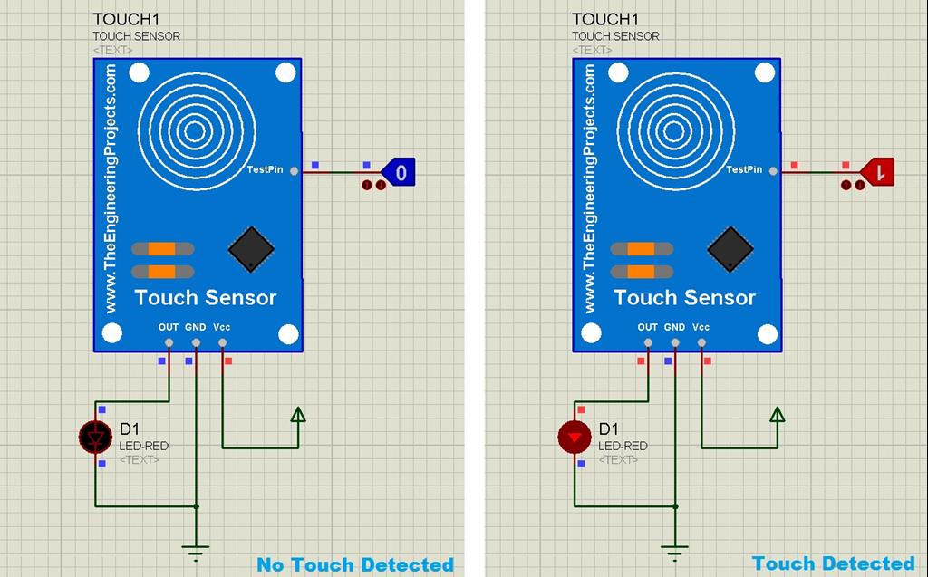 Capacitive Touch Sensor Library for Proteus - The Engineering Projects