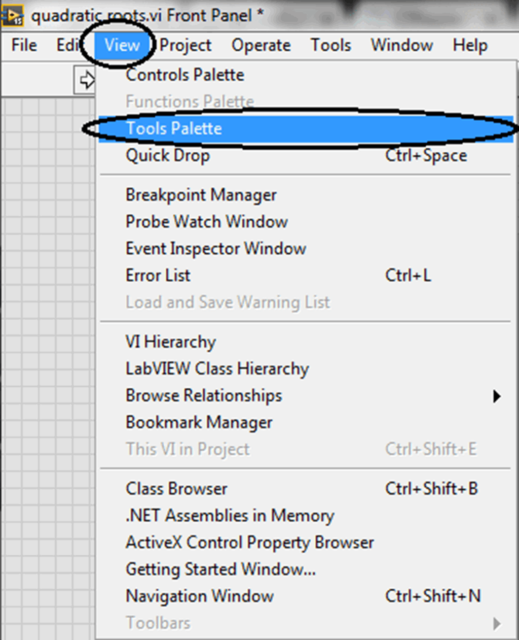 Quadratic Roots Calculation in LabVIEW - The Engineering Projects