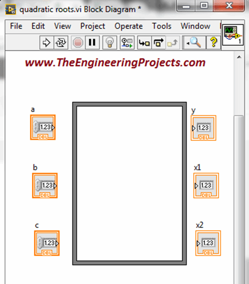 Quadratic Roots Calculation in LabVIEW - The Engineering Projects