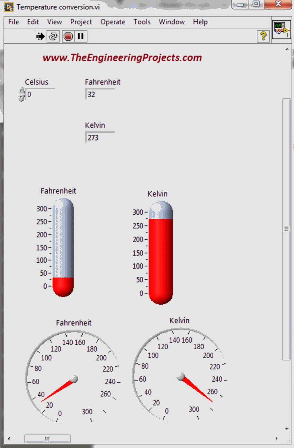 Temperature Conversion in LabVIEW - The Engineering Projects