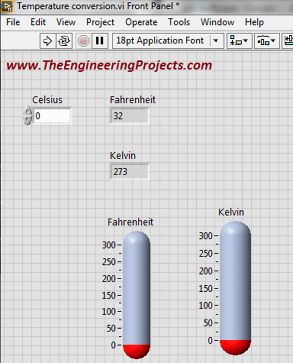 Temperature Conversion in LabVIEW - The Engineering Projects
