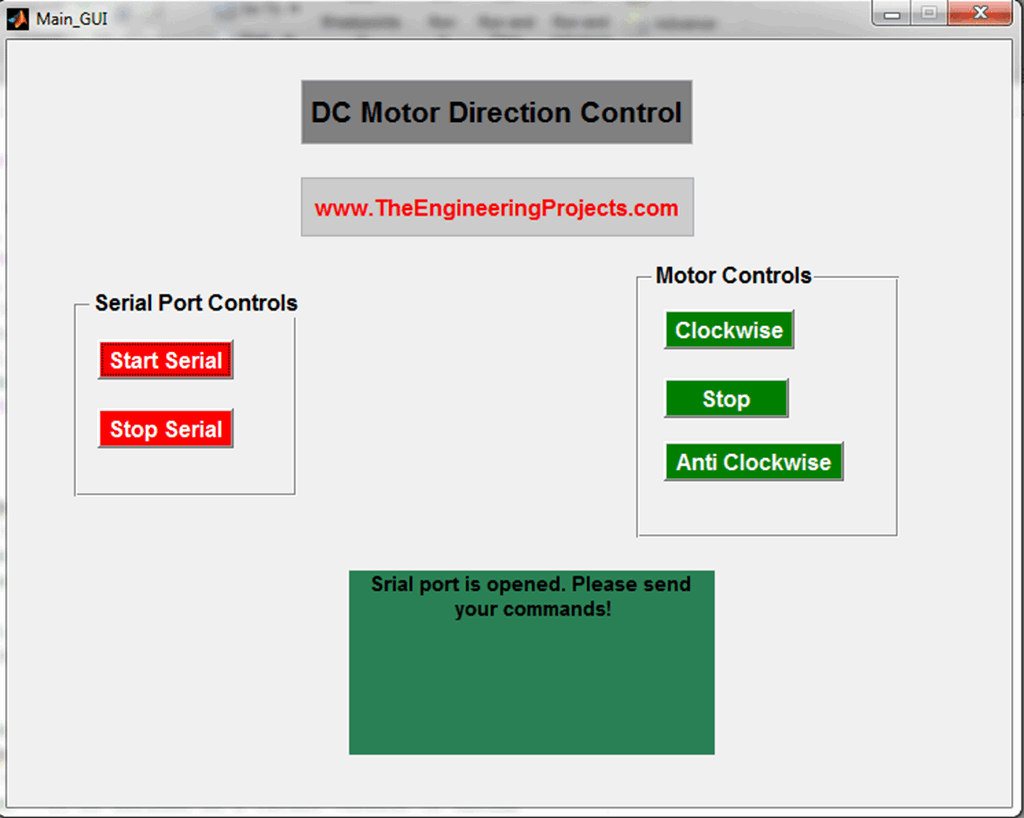 DC Motor Direction Control in MATLAB - The Engineering Projects