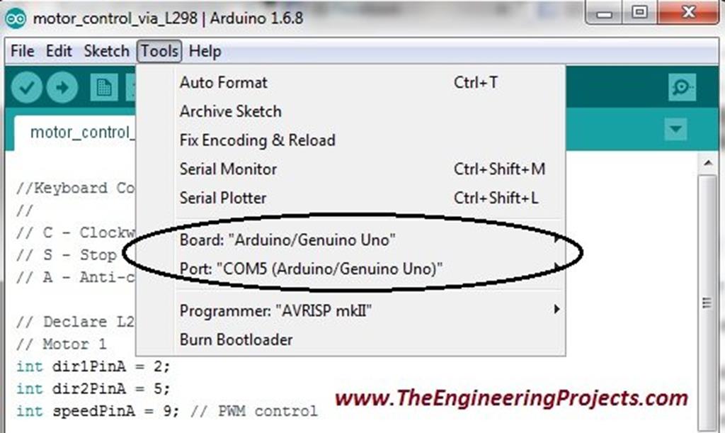 DC Motor Direction Control using Arduino - The Engineering Projects