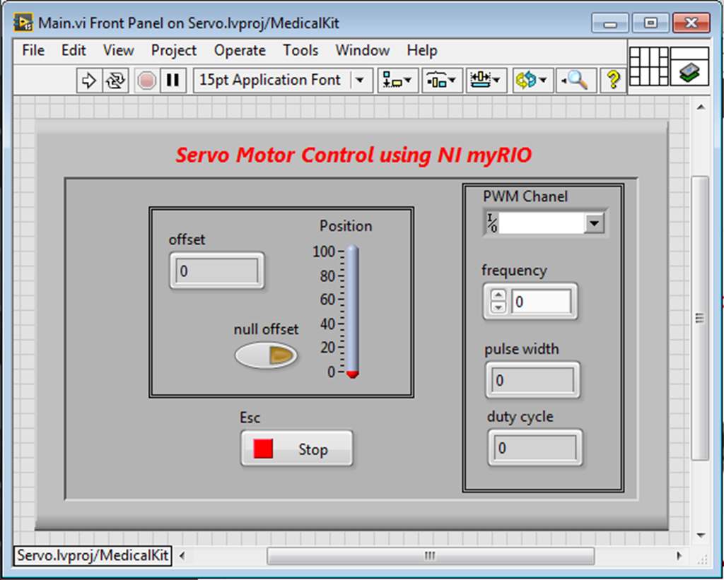 Servo Motor Control using myRIO - The Engineering Projects