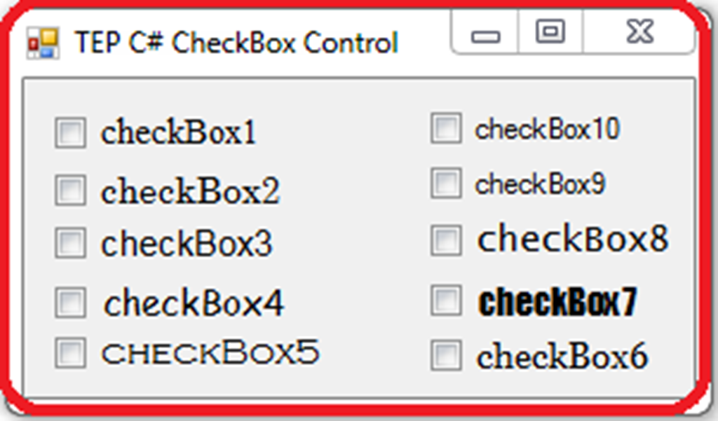 C# CheckBox Control - The Engineering Projects