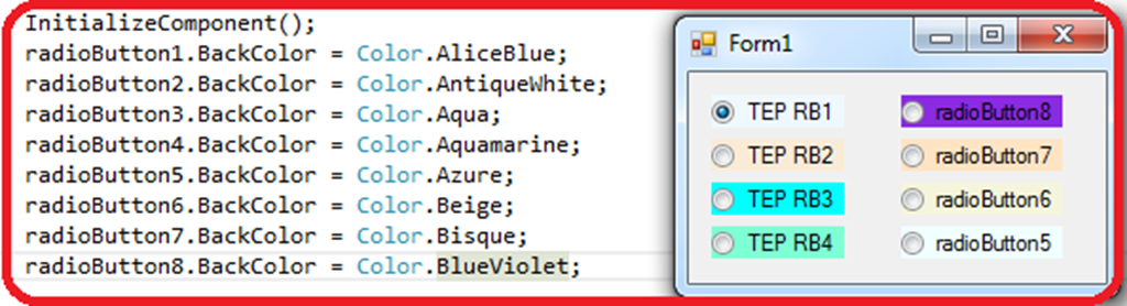 C# RadioButton Control - The Engineering Projects