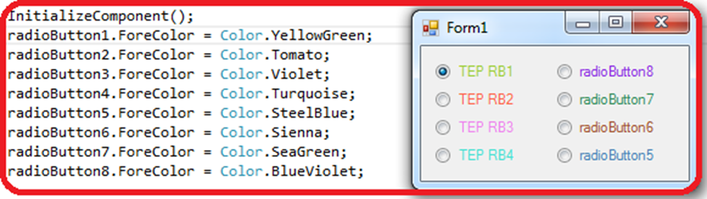 C# RadioButton Control - The Engineering Projects