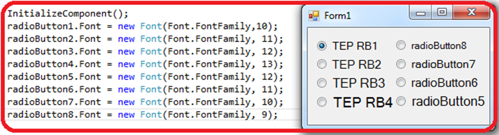 C# RadioButton Control - The Engineering Projects