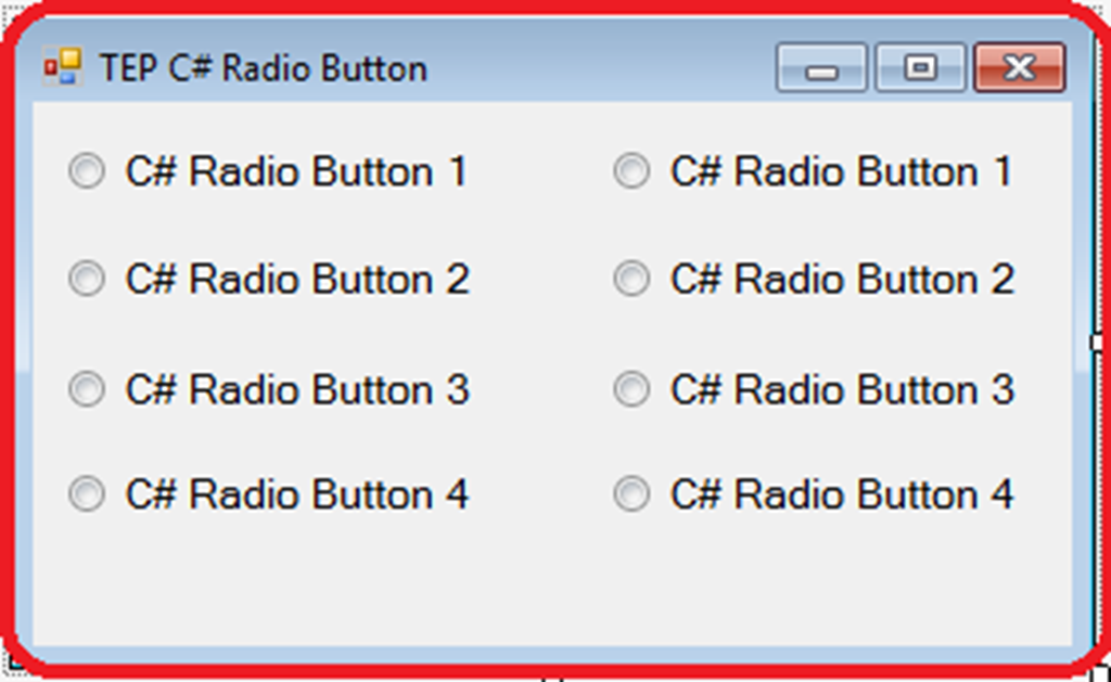 C Radiobutton Control The Engineering Projects 