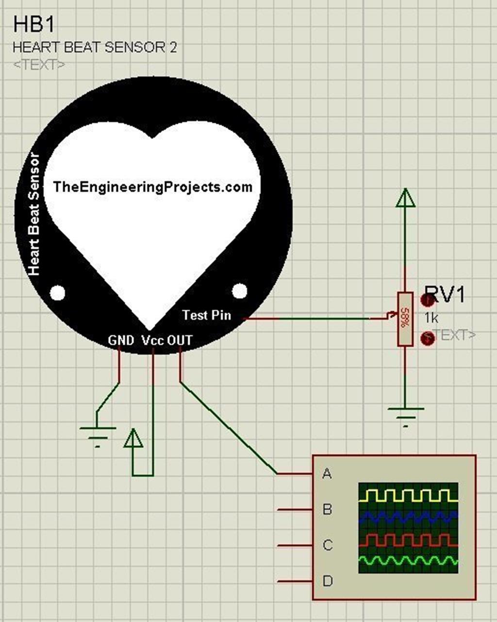 Heart Beat Sensor Library V2.0 for Proteus - The Engineering Projects