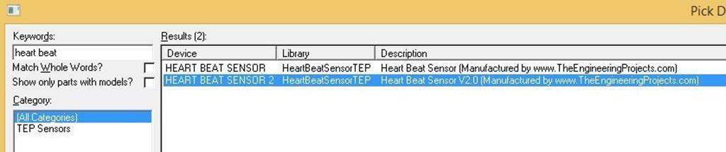 Heart Beat Sensor Library V2.0 for Proteus - The Engineering Projects