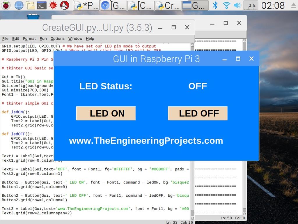 How to Create a GUI in Raspberry Pi 3 - The Engineering Projects