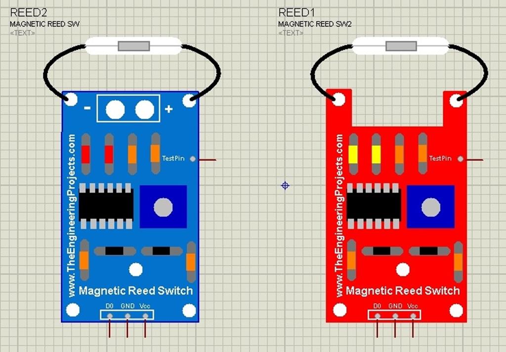 Magnetic Reed Switch Library for Proteus - The Engineering Projects