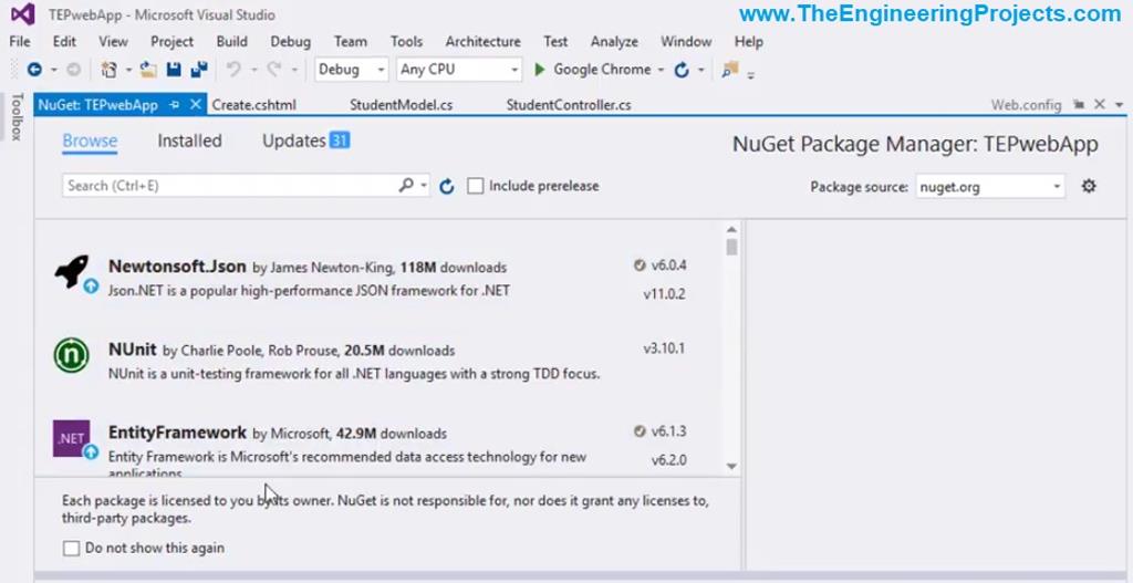 NuGet Package Management in ASP.NET MVC - The Engineering Projects