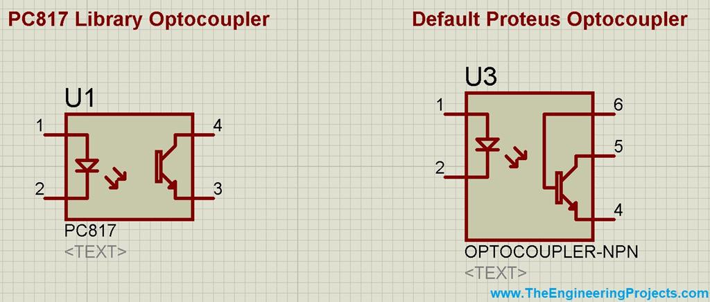 PC817 Library for Proteus - The Engineering Projects
