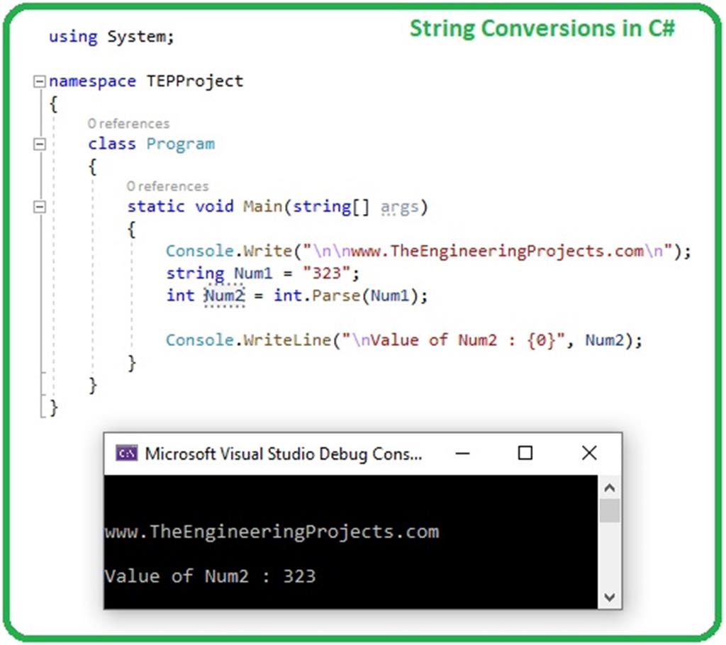 Datatype Conversions in C# - The Engineering Projects