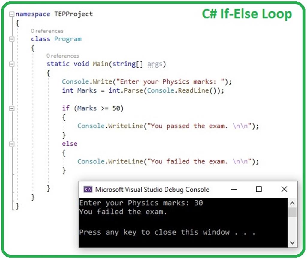 How to use IF Loop in C# - The Engineering Projects