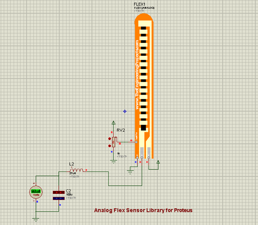 Analog Flex Sensor Library for Proteus - The Engineering Projects