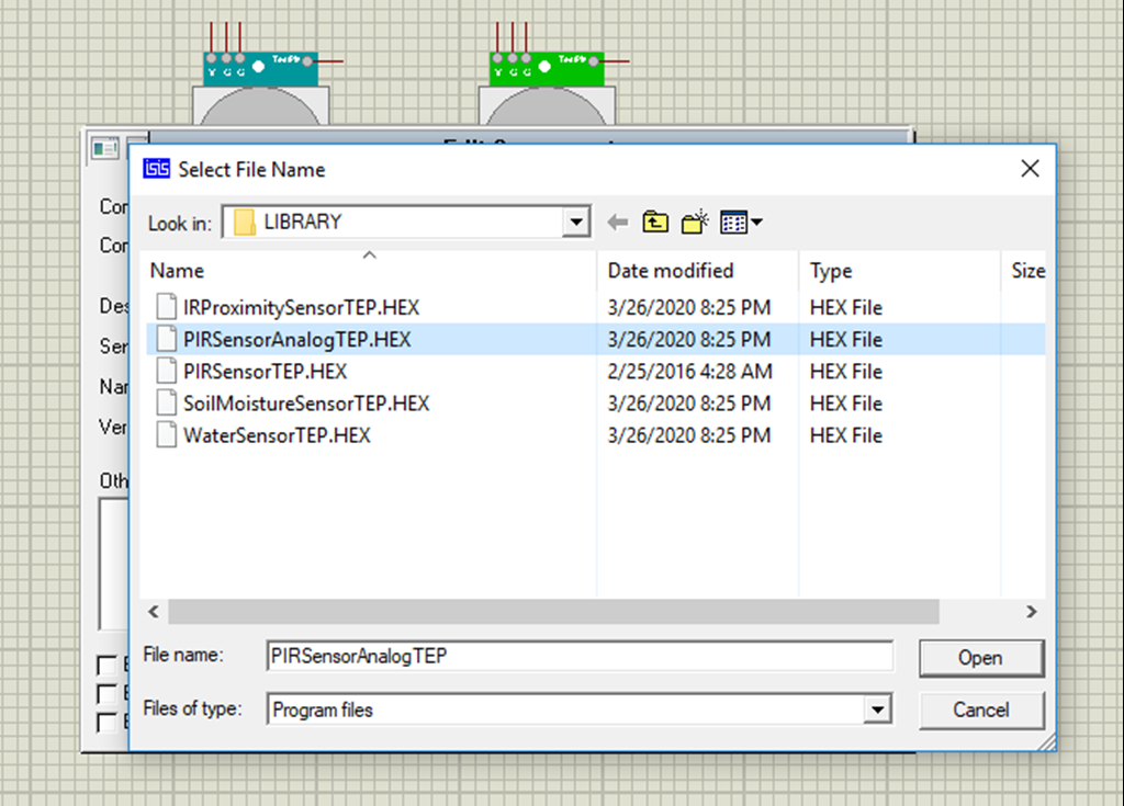 Analog PIR Sensor Library for Proteus V2.0 - The Engineering Projects
