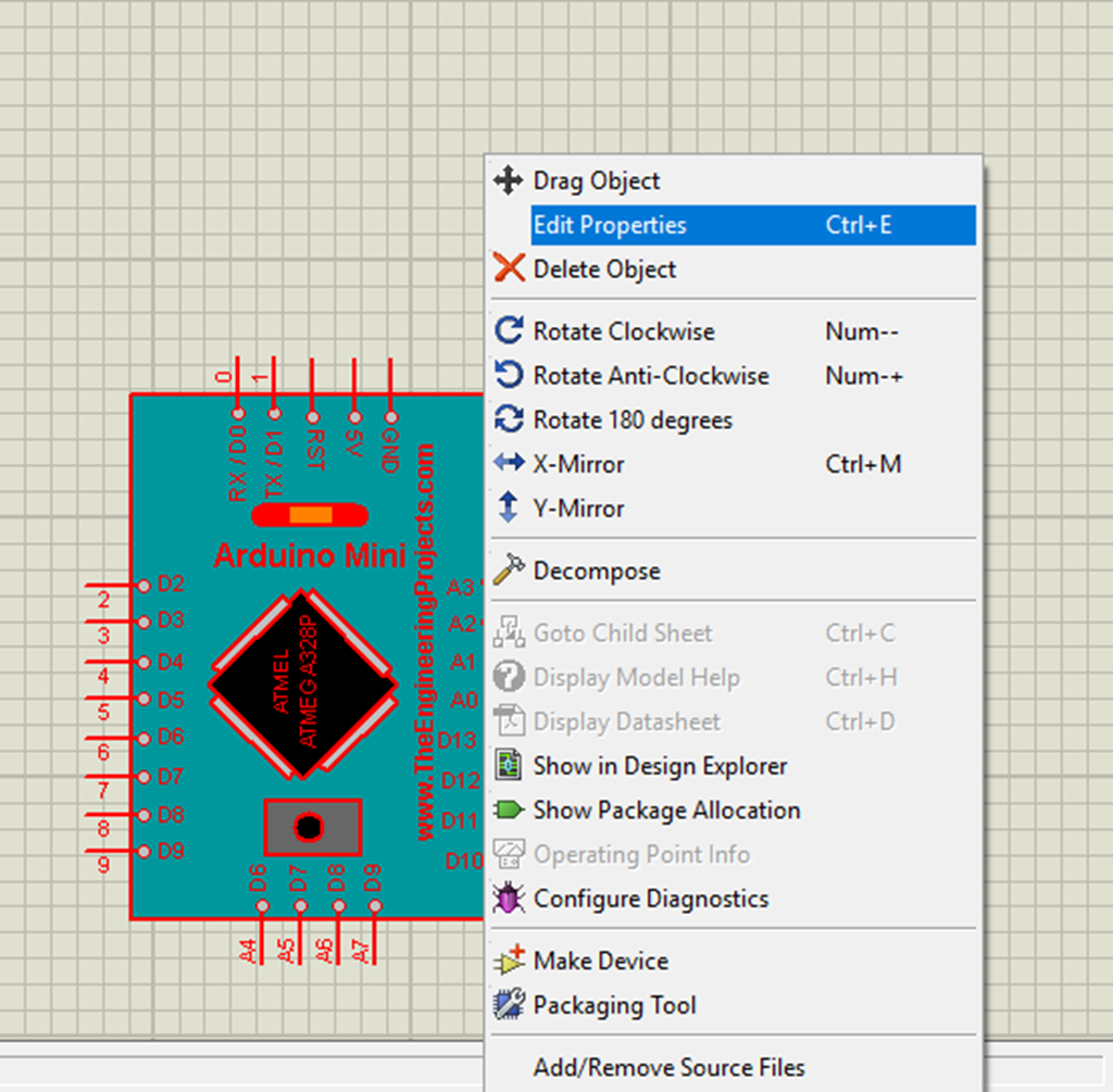 Arduino Mini Library for Proteus - The Engineering Projects
