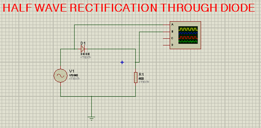 Simplest Half Wave Rectification in Proteus - The Engineering Projects