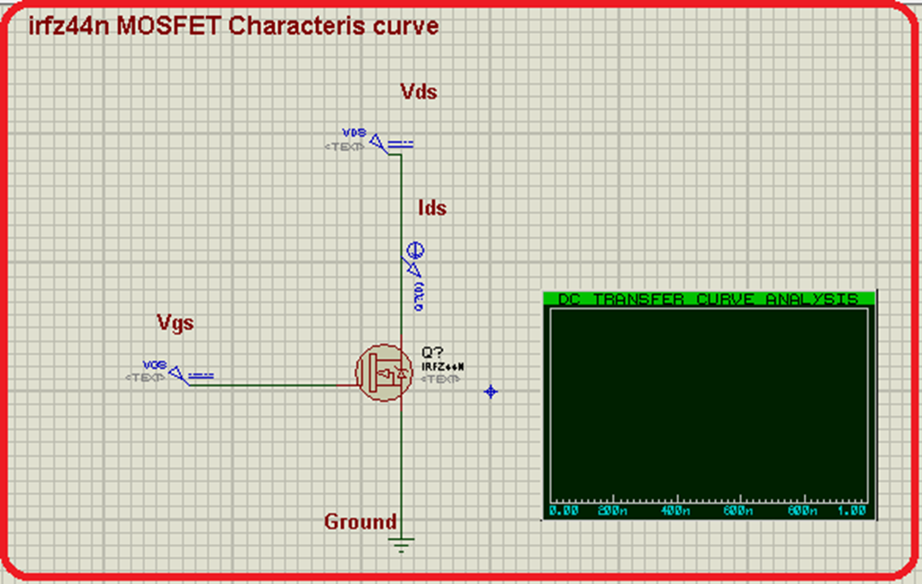 IRFZ44N MOSFET Characteristic Curves in Proteus ISIS - The Engineering Projects