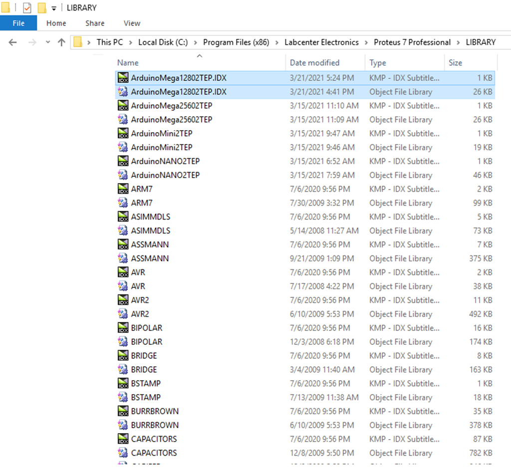 Arduino Mega 1280 Library for Proteus V2.0 - The Engineering Projects