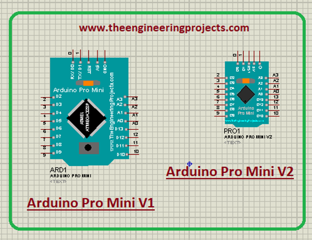 Arduino Pro Mini Library for Proteus V2.0 - The Engineering Projects