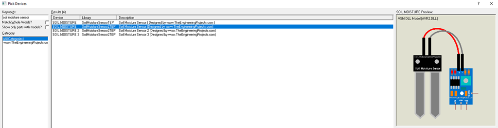 Soil Moisture Sensor Library for Proteus V2.0 - The Engineering Projects