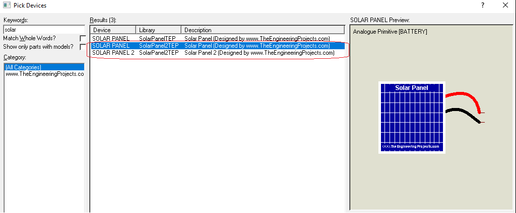 Solar Panel Library for Proteus V2.0 - The Engineering Projects