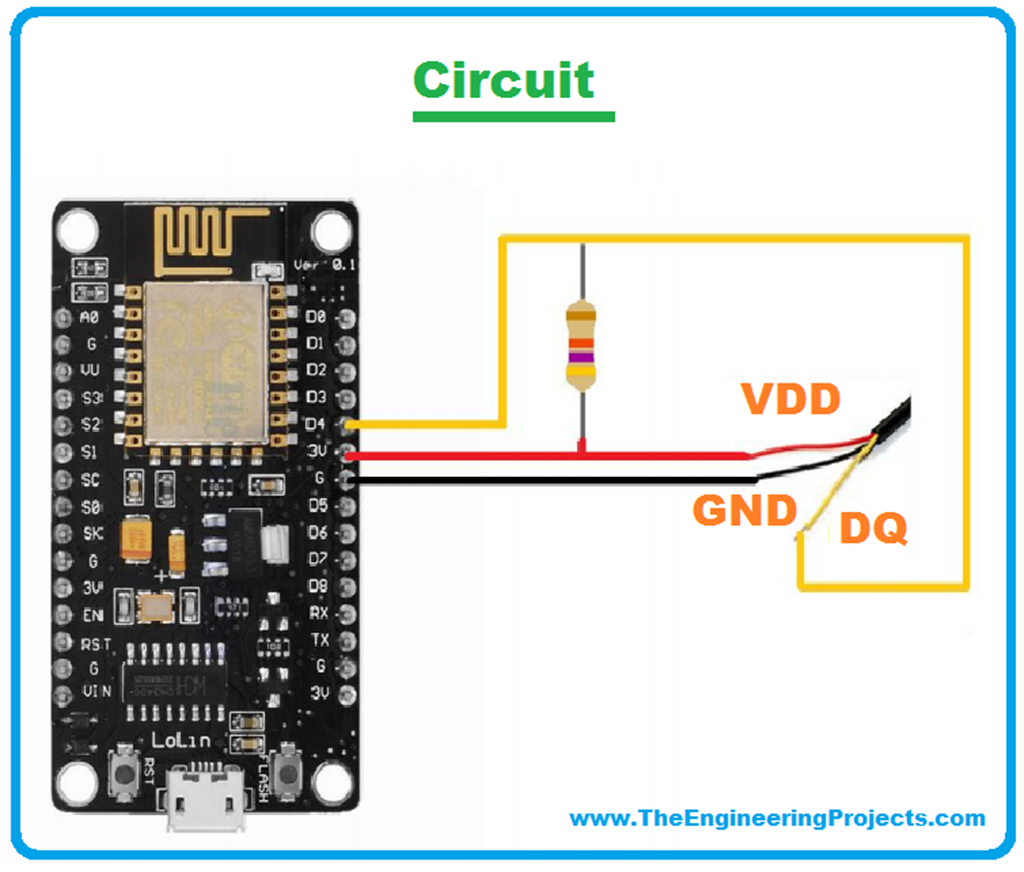 WiFi Temperature Monitor with ESP8266 and DS18B20 - The Engineering ...