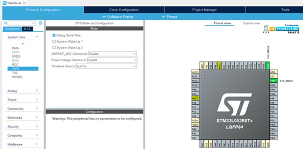 Stm32 Serial Communication In Polling Mode The Engineering Projects