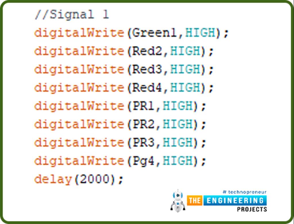Simple 4-Way Traffic Light Control using Arduino - The Engineering Projects