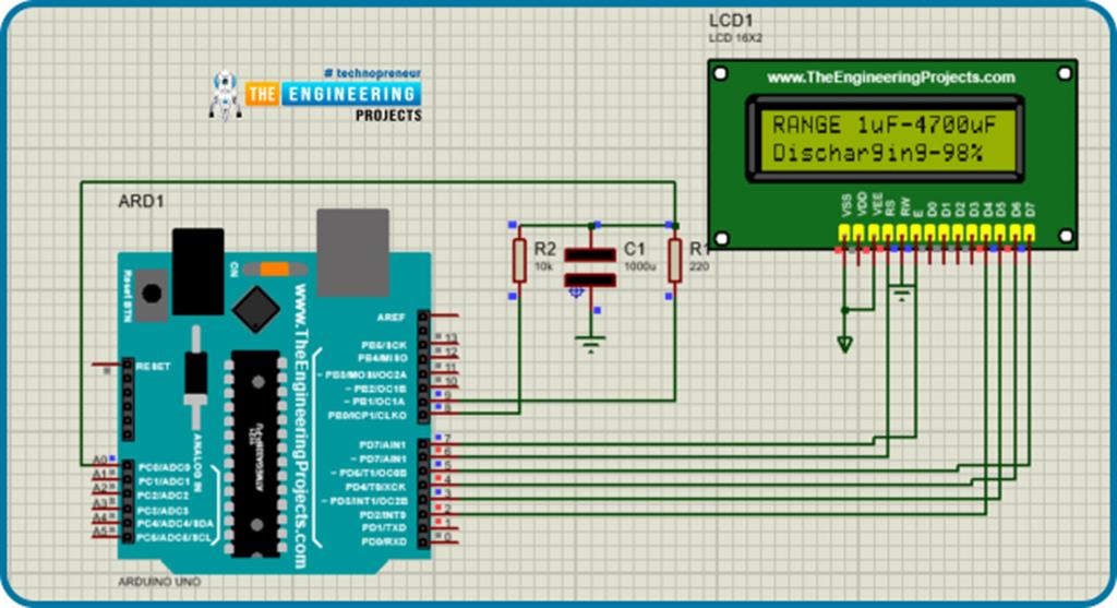 Capacitance Measurement using Arduino - The Engineering Projects