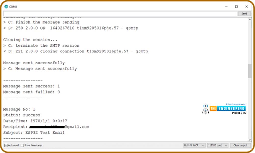 Sending Email with ESP32 using SMTP Protocol - The Engineering Projects
