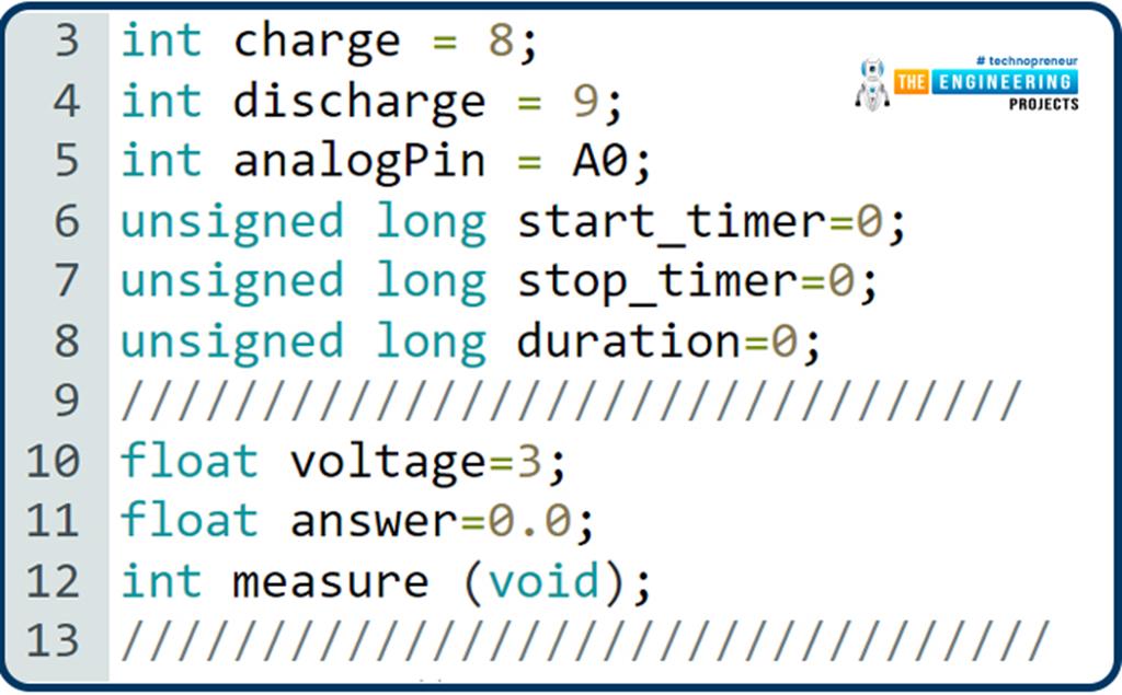 Capacitance Measurement Using Arduino The Engineering Projects