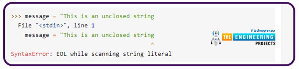 Python Syntax Errors - The Engineering Projects Python Syntax Errors - The Engineering Projects