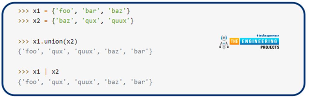 How To Use Sets In Python The Engineering Projects